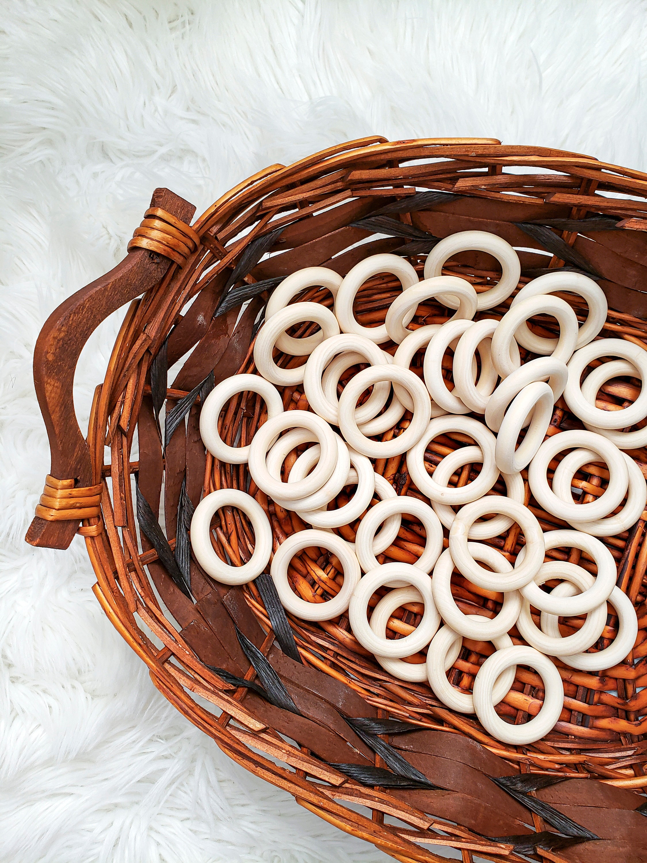 55mm Wooden Ring 2.2 inch Macrame Ring Natural Wood Macrame | Etsy