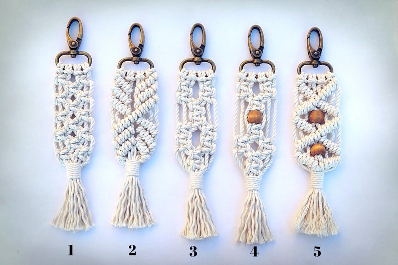 MACRAME KEYCHAIN Cute Keychain Small Macrame Keychain Rope - Etsy