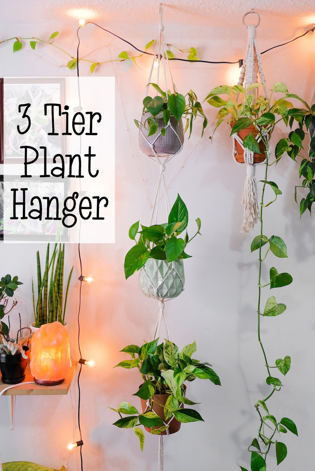 3 Tier Macrame Plant Hanger, Tier Planter, 3 Tier Plant Hanger, 3 Tier ...