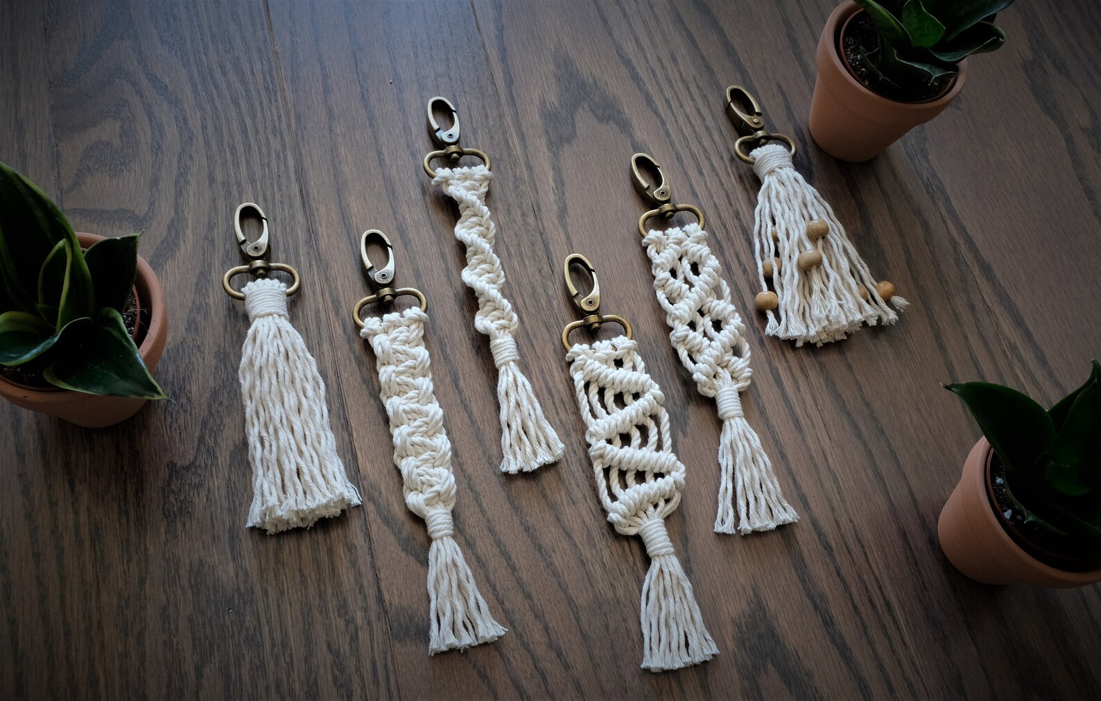 MACRAME KEYCHAIN, Cute Keychain, Rope Keychain, Keychain Macrame, Boho ...