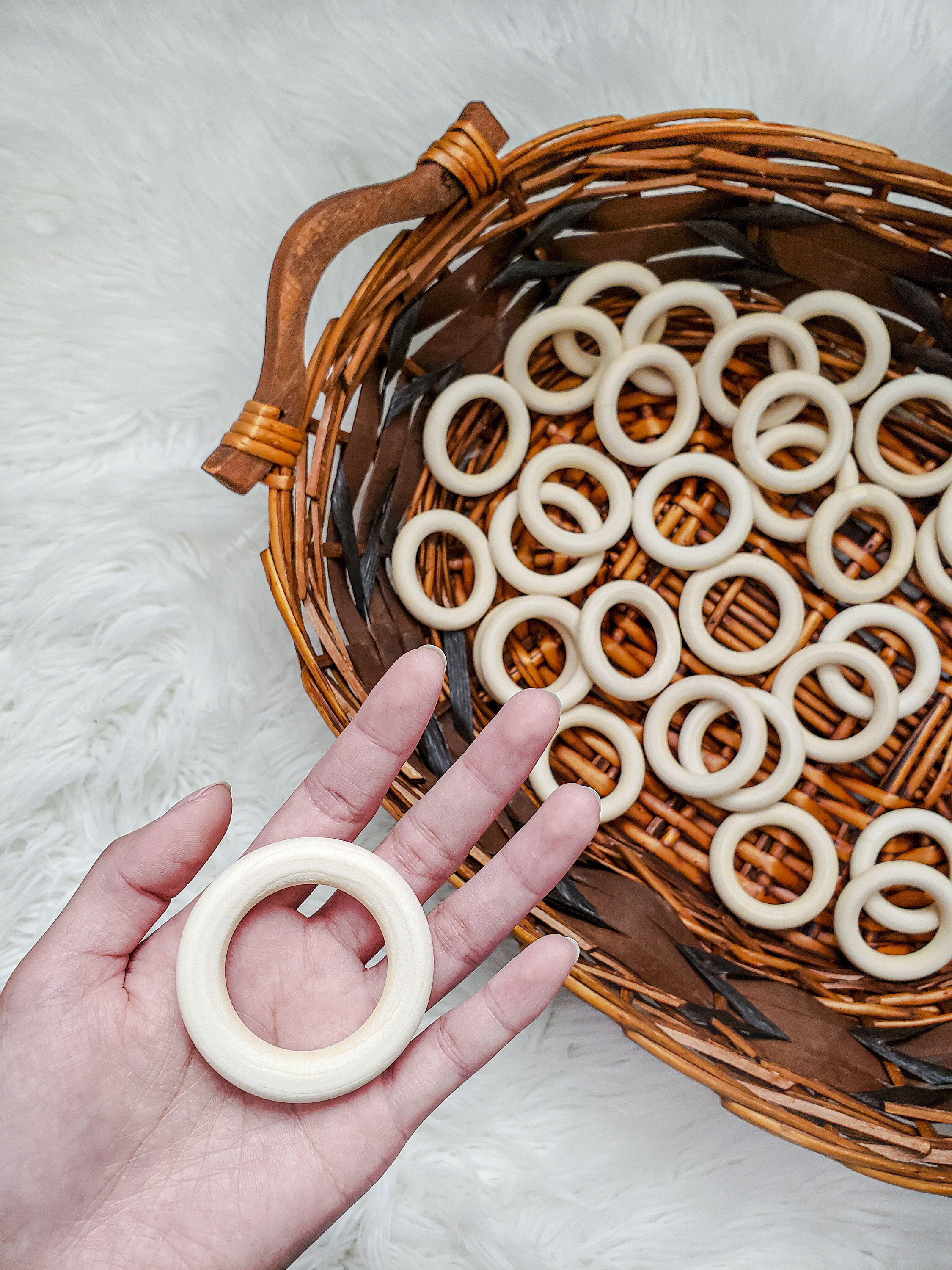 55mm Wooden Ring 2.2 Inch Macrame Ring Natural Wood Macrame - Etsy