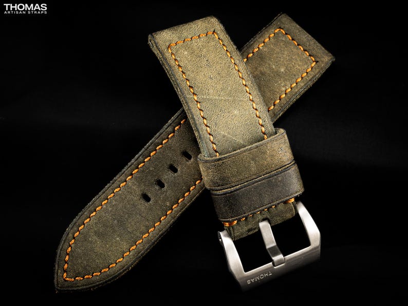 RH13 Rivulet - Bracelet de montre en cuir nubuck italien fait main ...