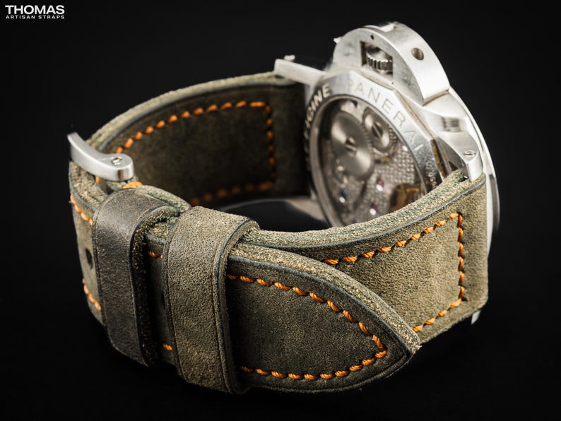 RH13 Rivulet - Bracelet de montre en cuir nubuck italien fait main ...