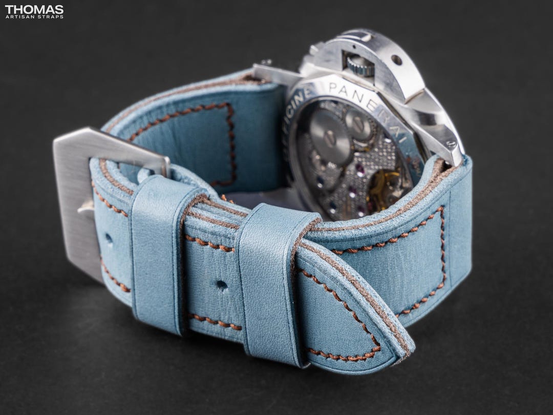 Vintage Edition - Powder Blue - Handmade Full-grain Italian Leather ...
