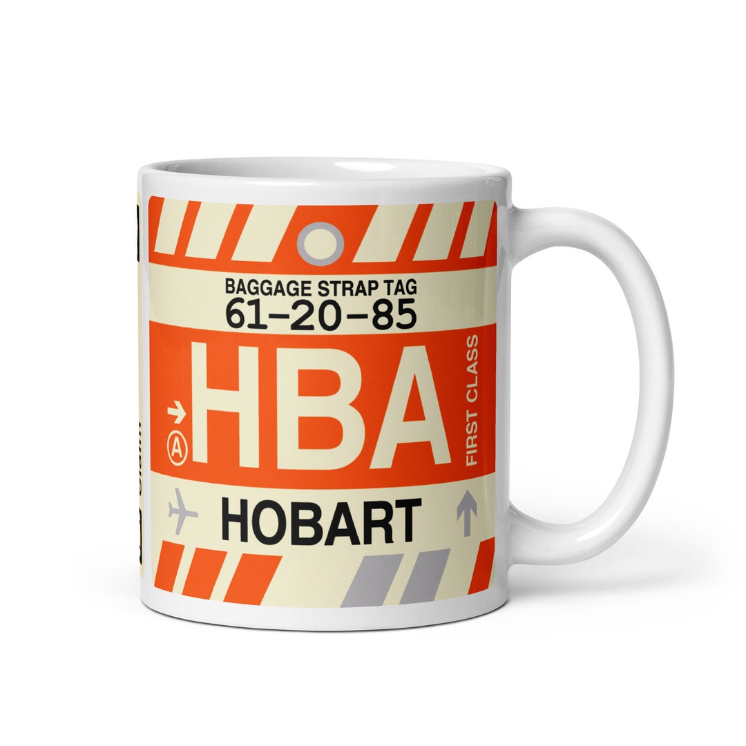 HOBART Tasmania Coffee Mug • HBA Airport Code • Travel Souvenir ...