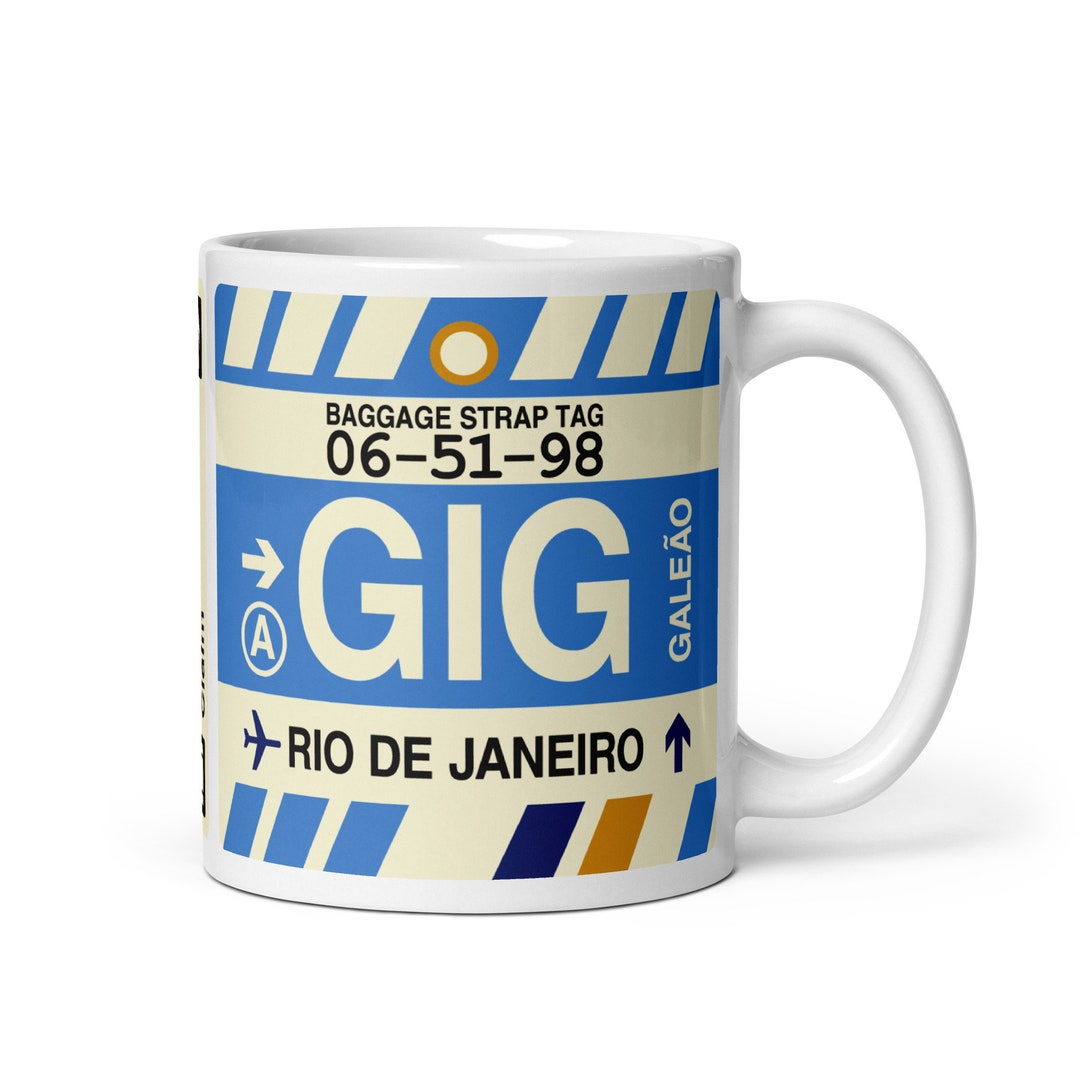 RIO De JANEIRO Brazil Coffee Mug • GIG Airport Code • Travel Souvenir ...