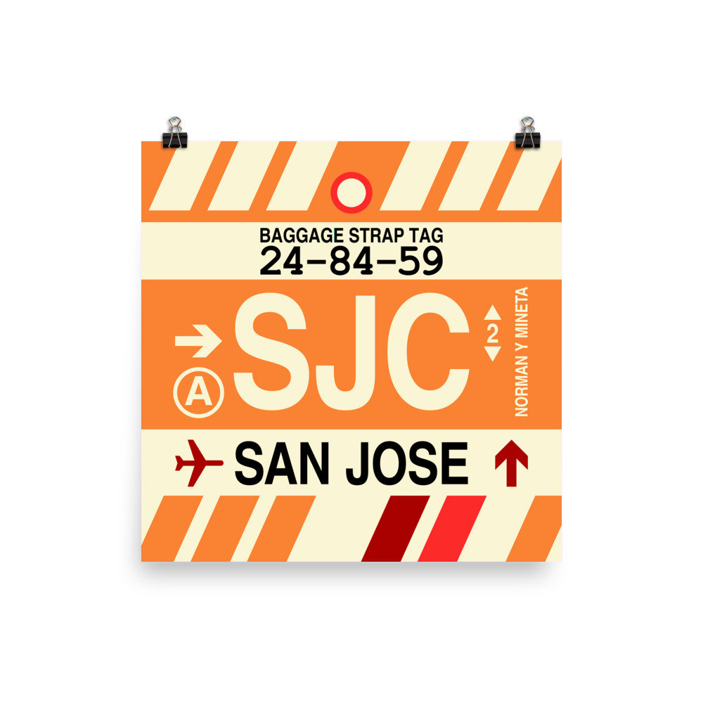 SAN JOSE Wall Art // SJC Airport Code Poster // California | Etsy