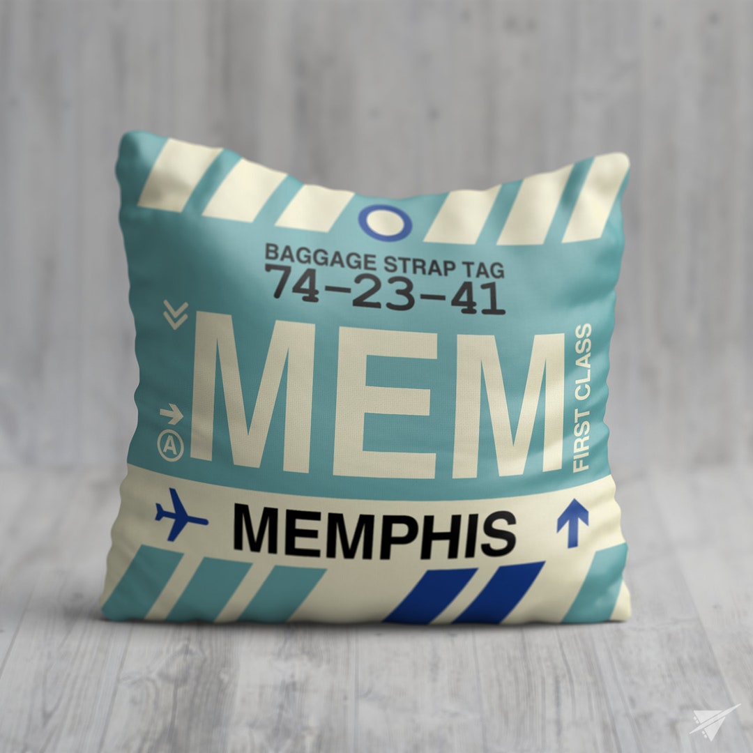 MEMPHIS Tennessee Throw Pillow • MEM Airport Code • Travel Souvenir ...