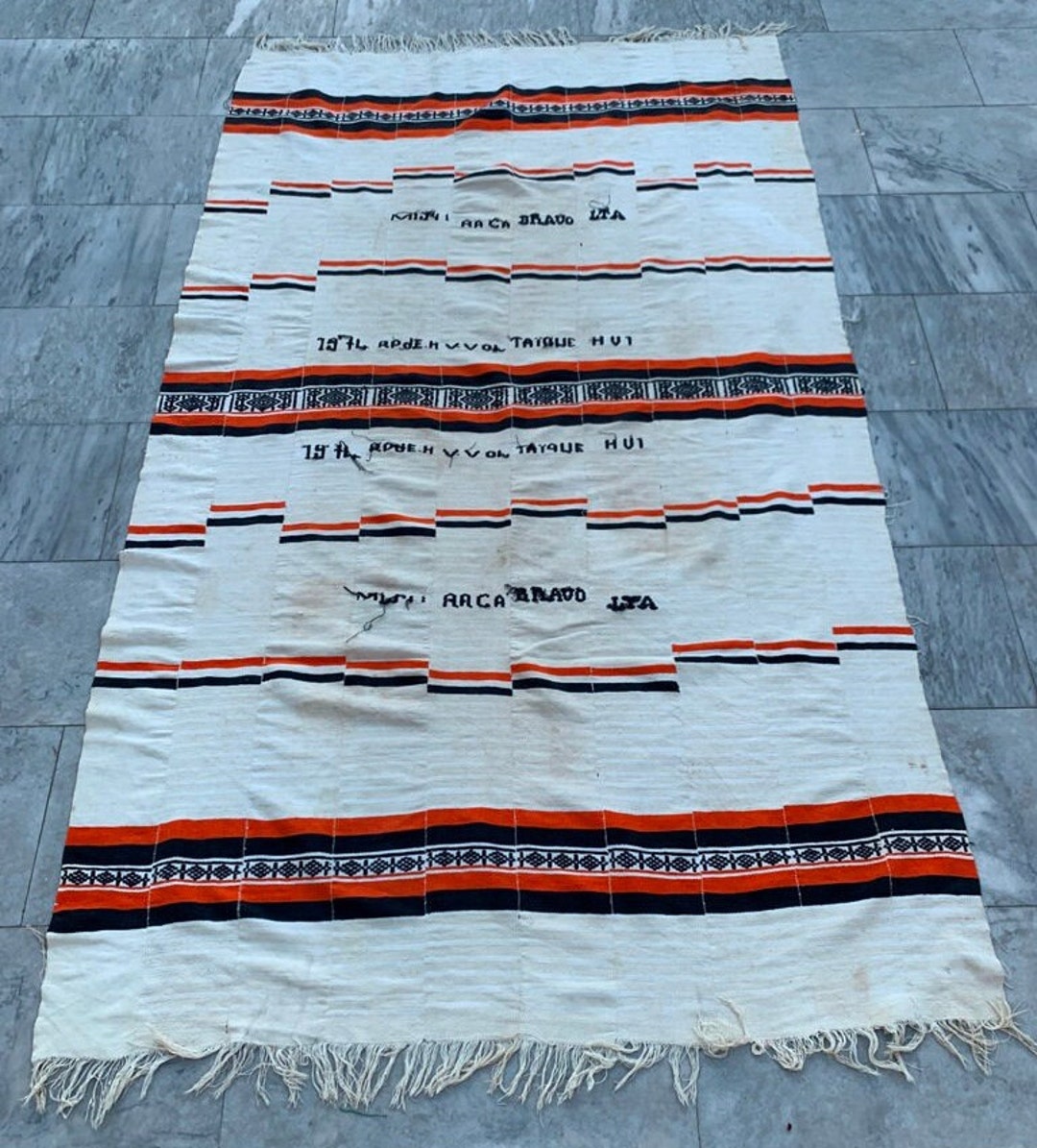 Antique Fulani Blanket, Vintage Tribal Blanket, African Textile, Mali ...