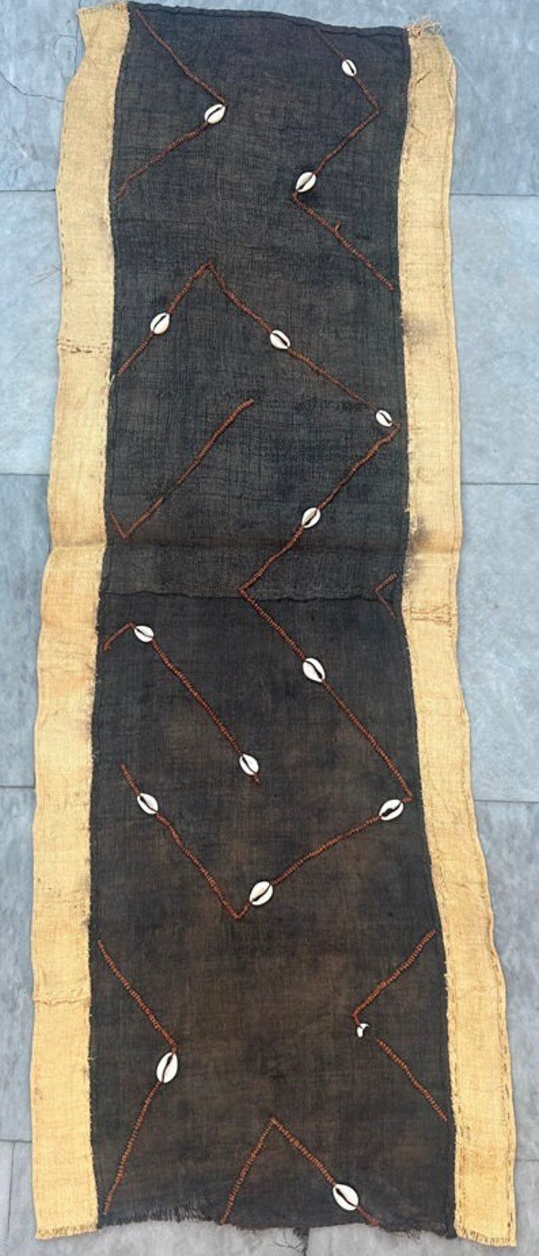 1x4antique Kuba Cloth Raffia Handmade Authentic Kuba Cloth Tribal ...