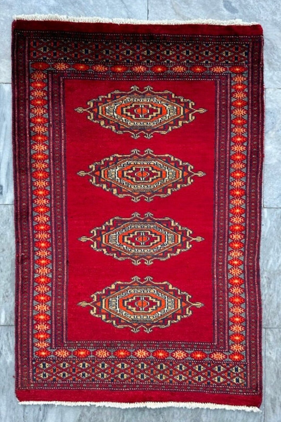 Handmade Afghan Rug Bokhara Rug Jaldar Bokhara Rug Small Mini Rug 90x60 ...