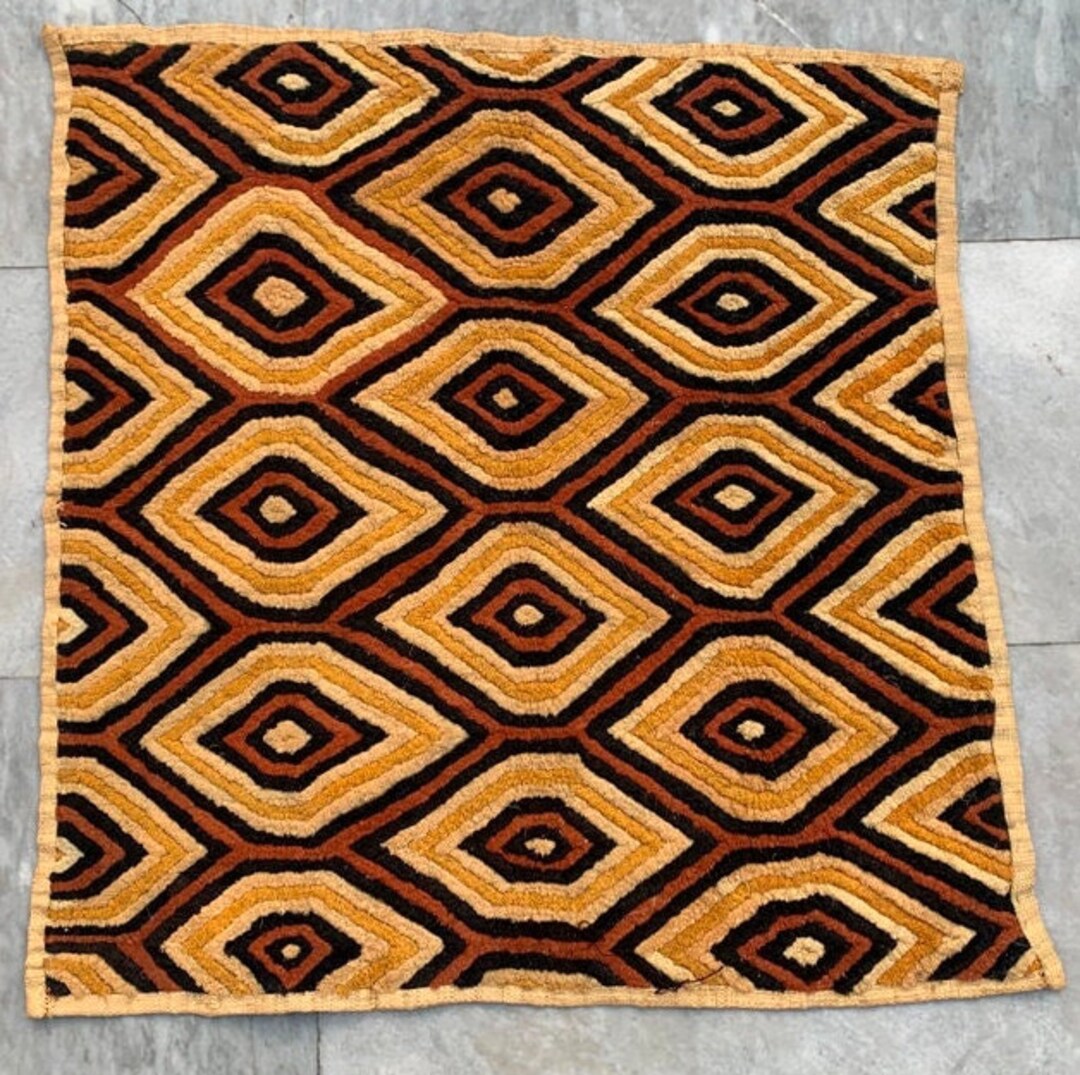 2x2antique Kuba Cloth Raffia Handmade Authentic Kuba Cloth Tribal ...
