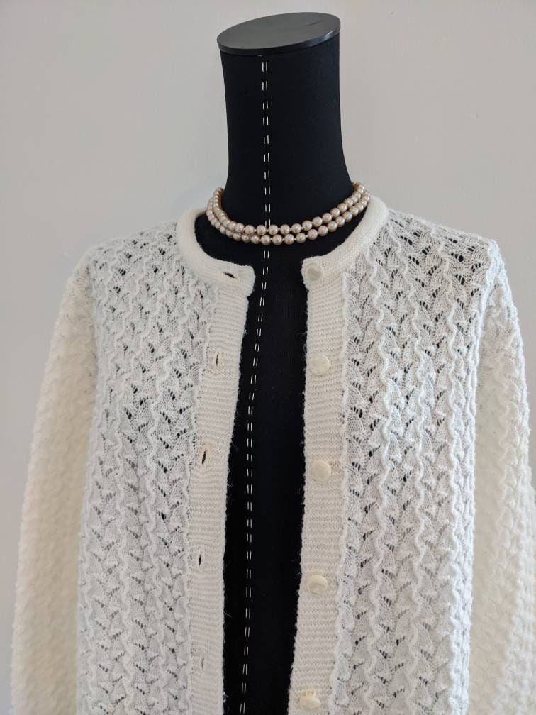 1960s Orlon Acrylic Cardigan Vintage Rosann Cream Color | Etsy