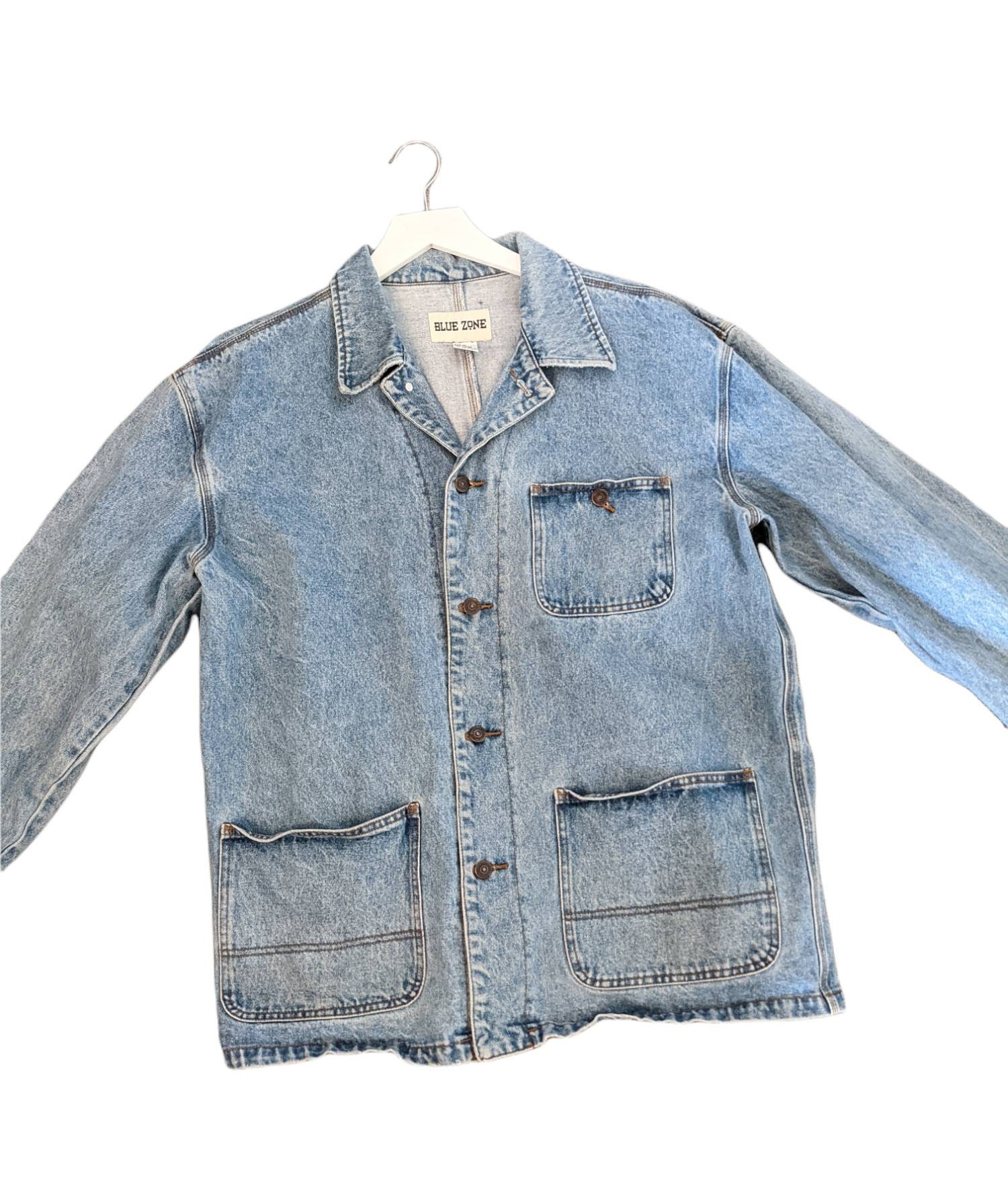 Vintage Men's Denim Chore Jacket Men's Vintage Jean | Etsy