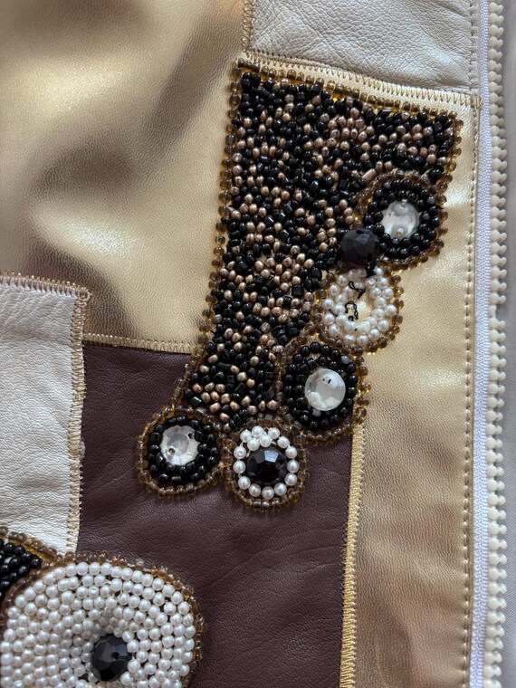 1980s Collizioni Sequin Leather Jacket: Vintage White… - Gem
