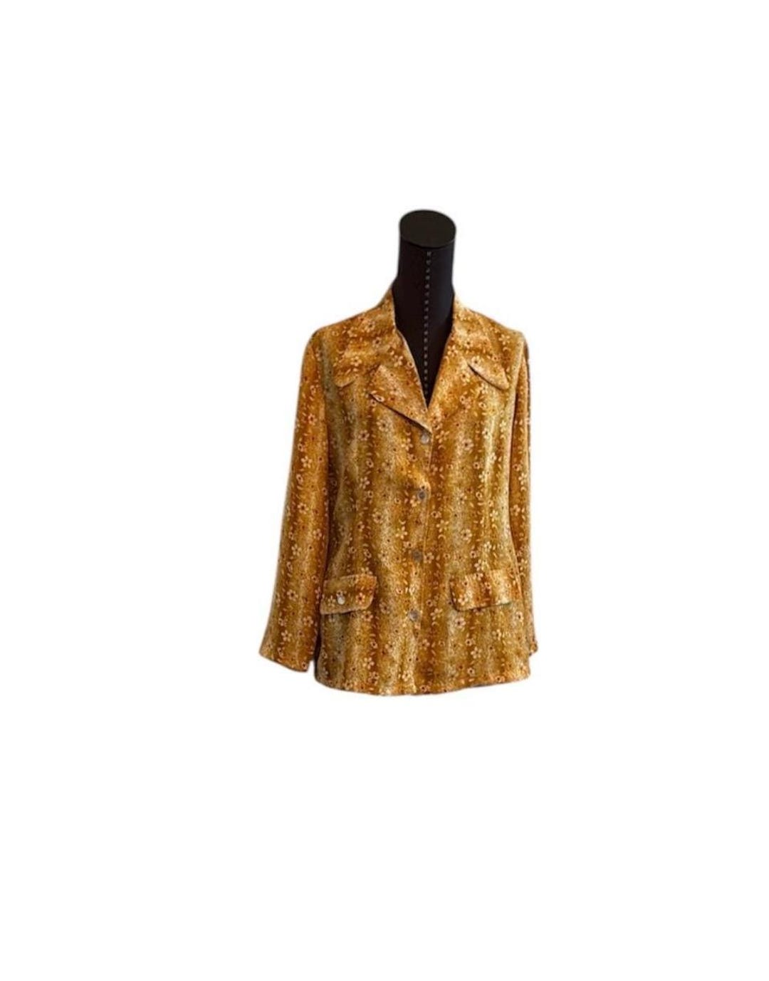 1970s Daisy Print Slouchy Jacket: Vintage Lightweight Top - Etsy