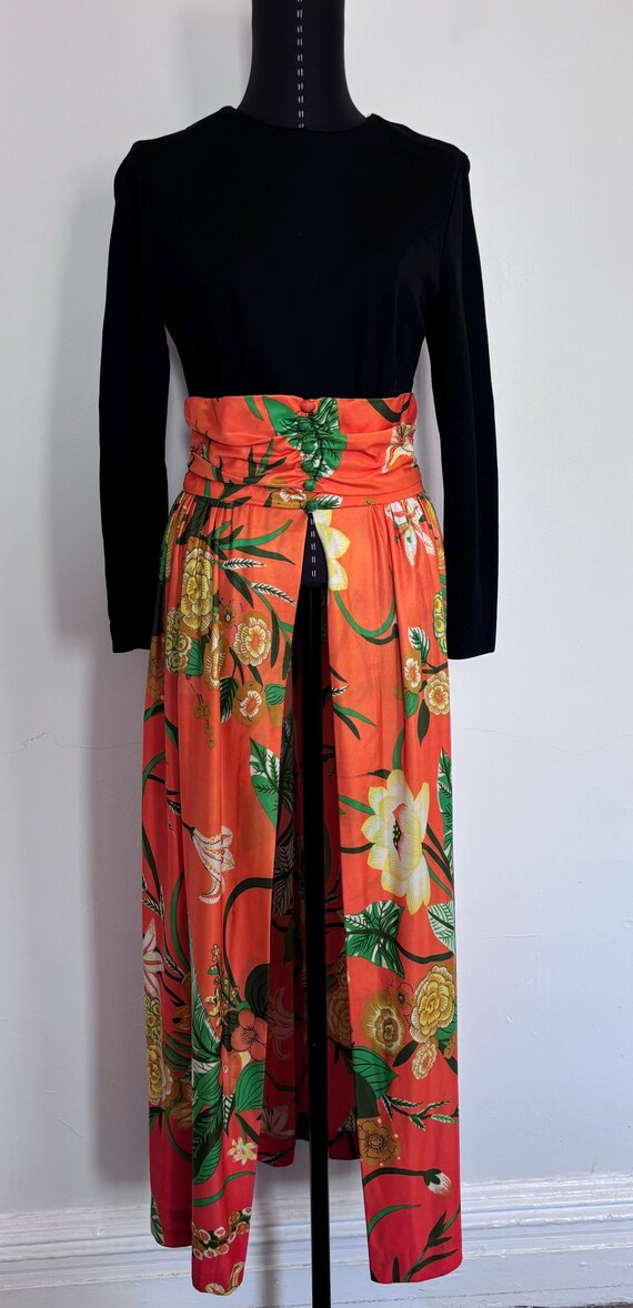 1960s Hostess Gown, Open Front Pants Combo 60s Hostes… - Gem