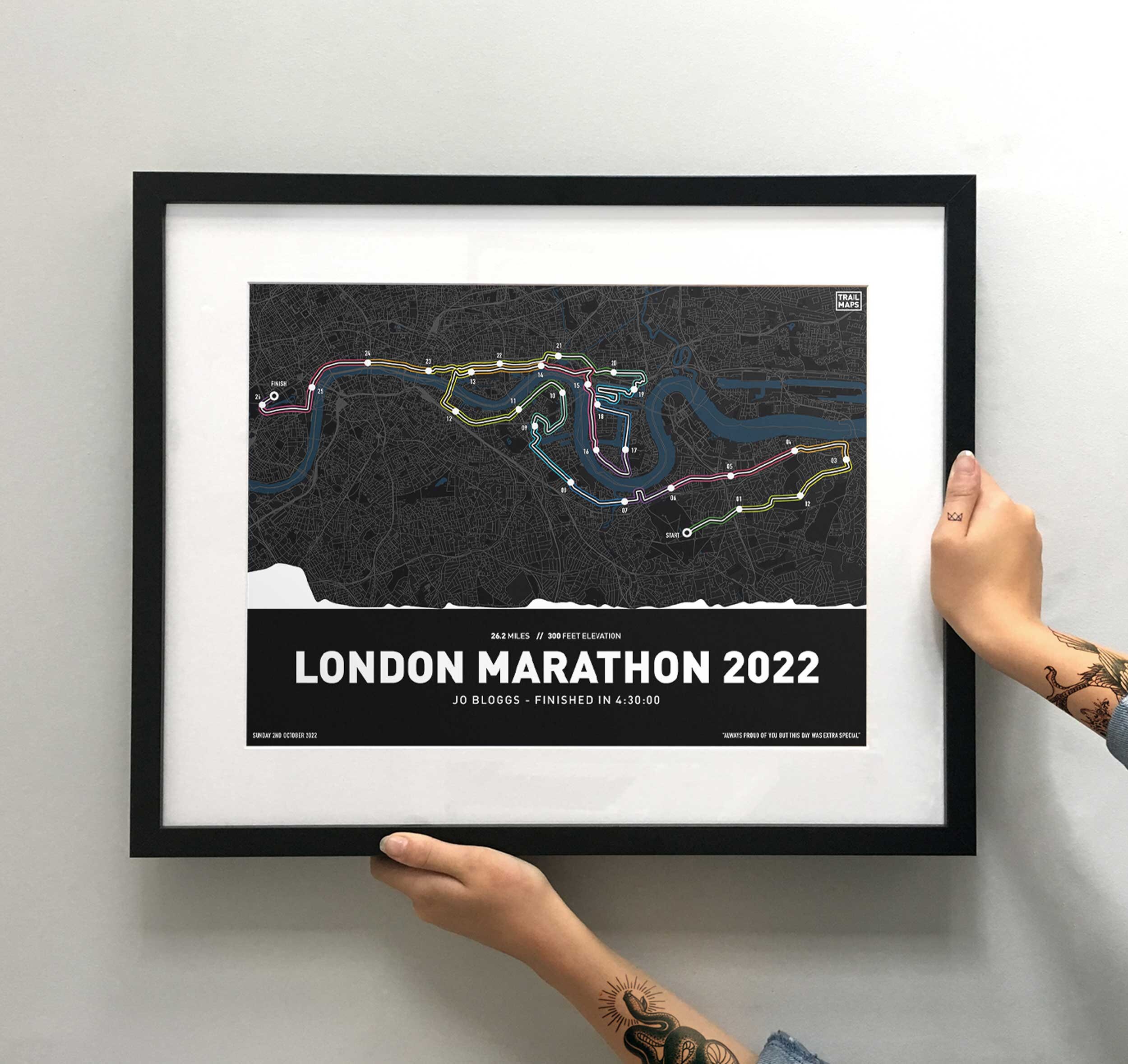 Personalised London Marathon 2022 Art Print Running Poster - Etsy UK