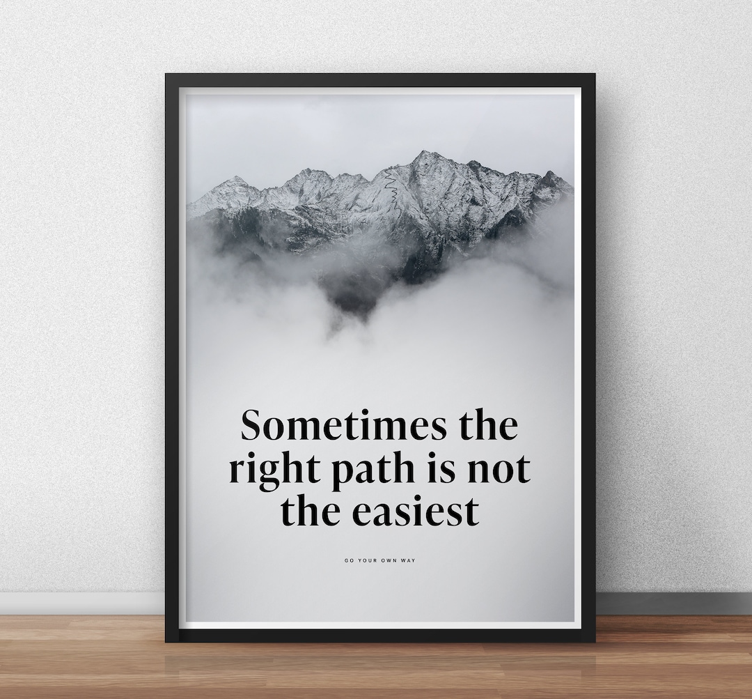 Inspirational Mountain Quote Art Print: Adventure Typography Poster - Etsy