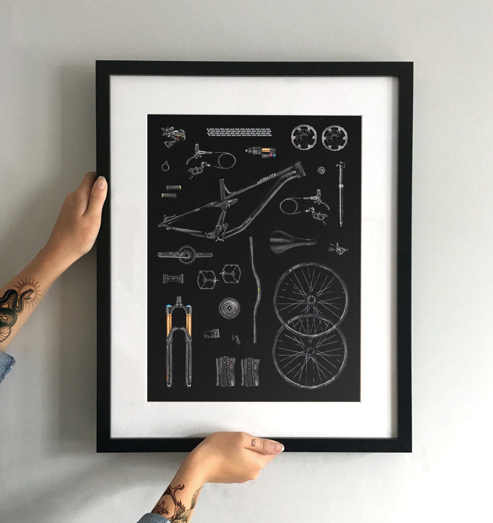 Mountain Bike Art Print 'the Build' - MTB Poster - Etsy UK