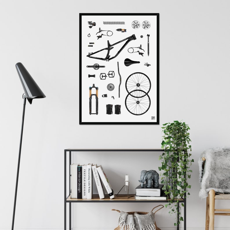 Mountain Bike Art Print 'the Build' - MTB Poster - Etsy