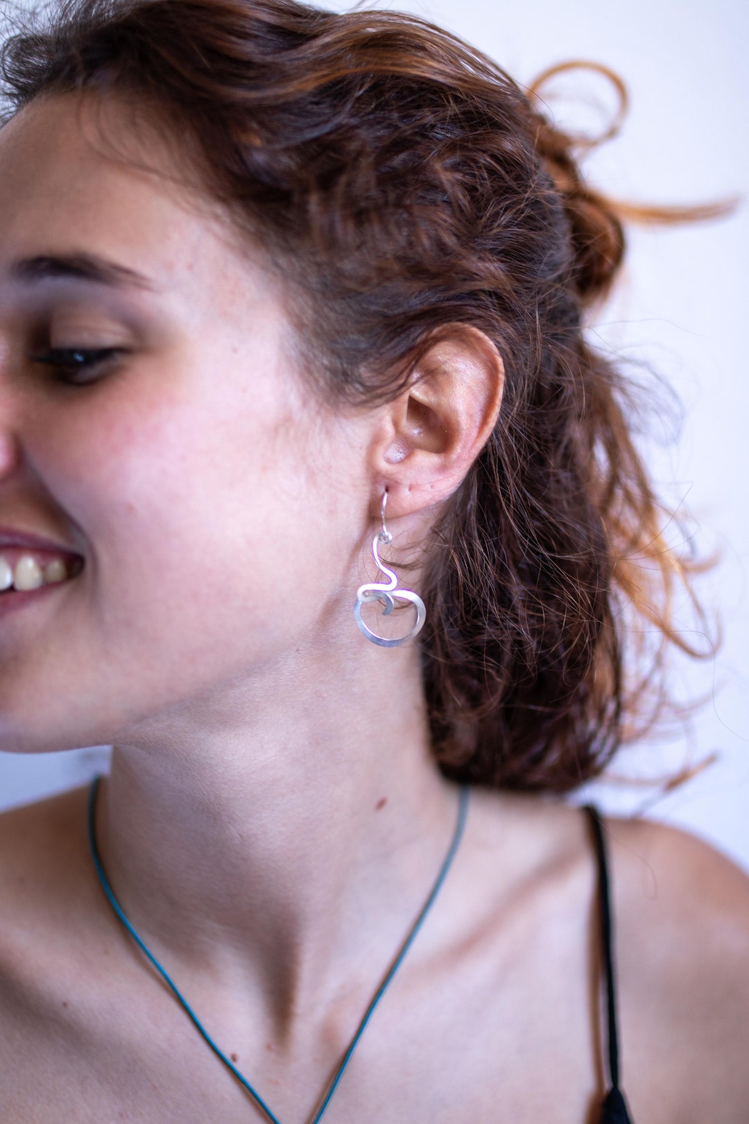Sterling Silver Dangle Earring • Boho Knot Earrings Handmade • Copper ...