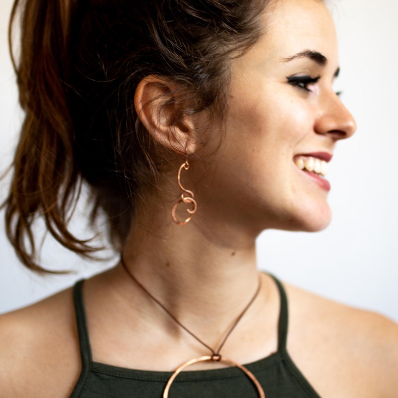 Copper Earrings - Etsy