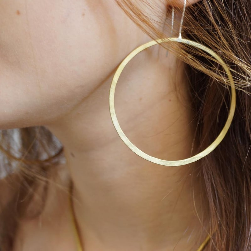 Large Gold Hoop Earrings - Etsy