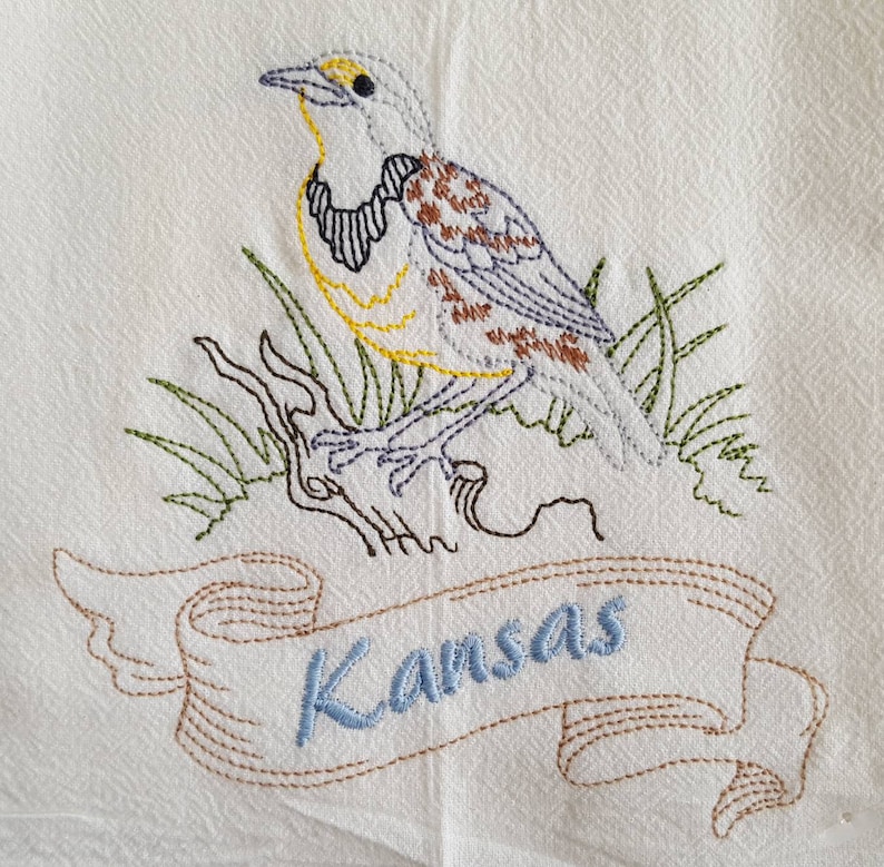 Kansas State Bird Western Meadowlark OR State Flower Sunflower | Etsy