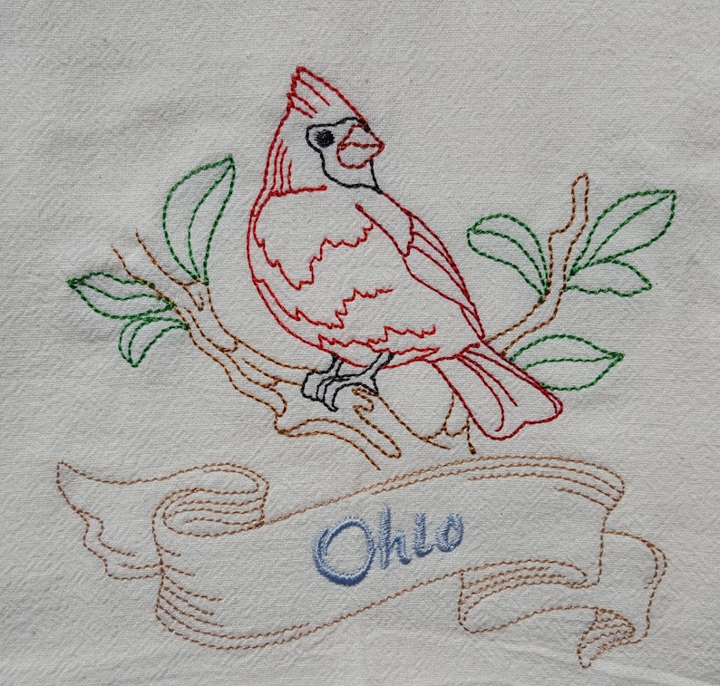 Ohio State Bird Cardinal OR State Flower Scarlet Carnation | Etsy
