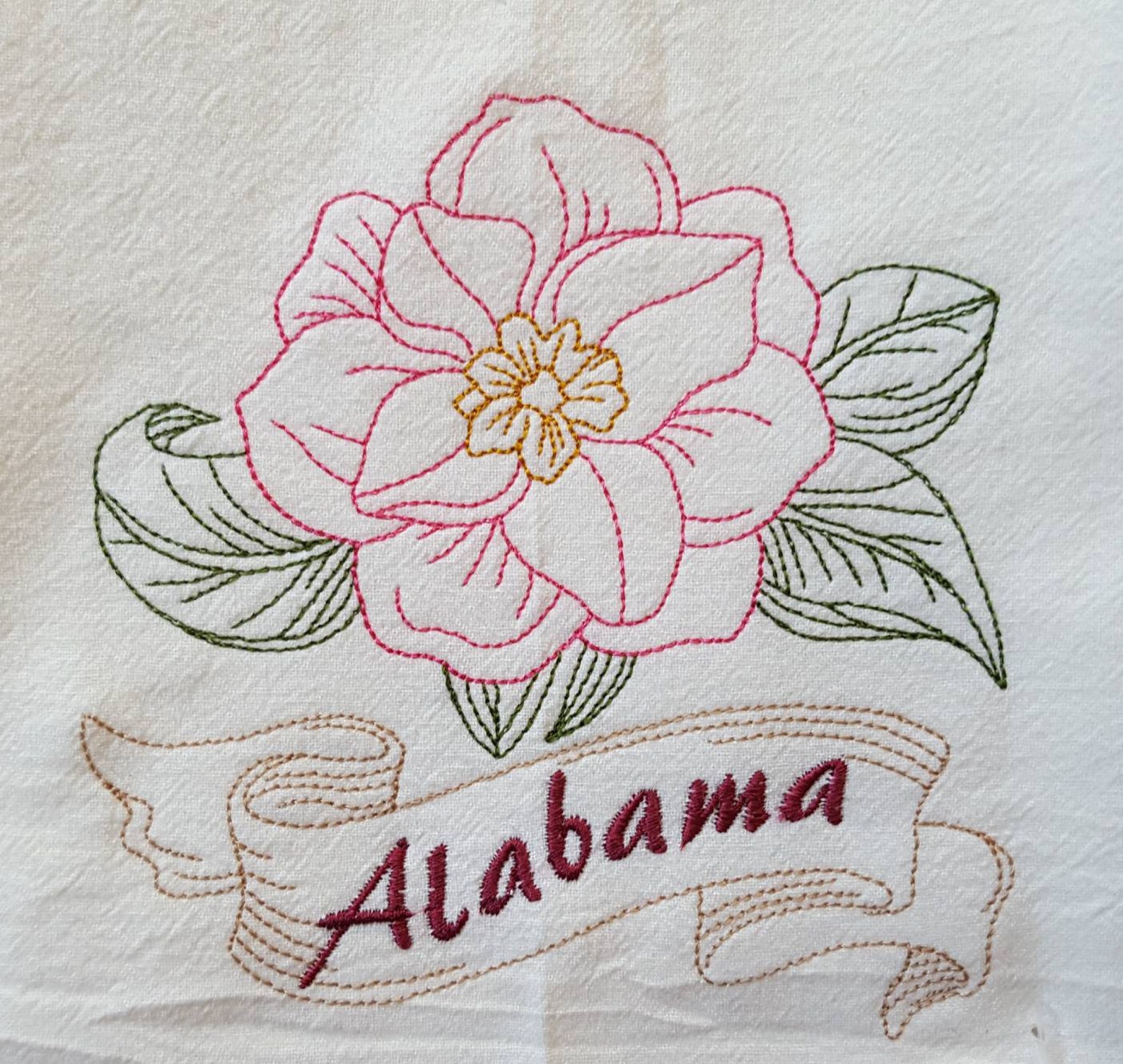 Alabama State Bird Yellowhammer OR State Flower Camellia Flour Sack ...