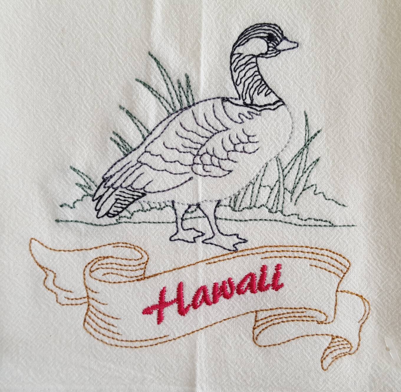 Hawaii State Bird Nene OR State Flower Hibiscus Machine - Etsy