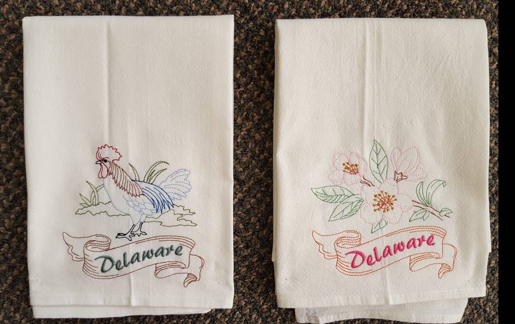 Delaware State Bird Blue Hen Chicken OR State Flower Peach | Etsy