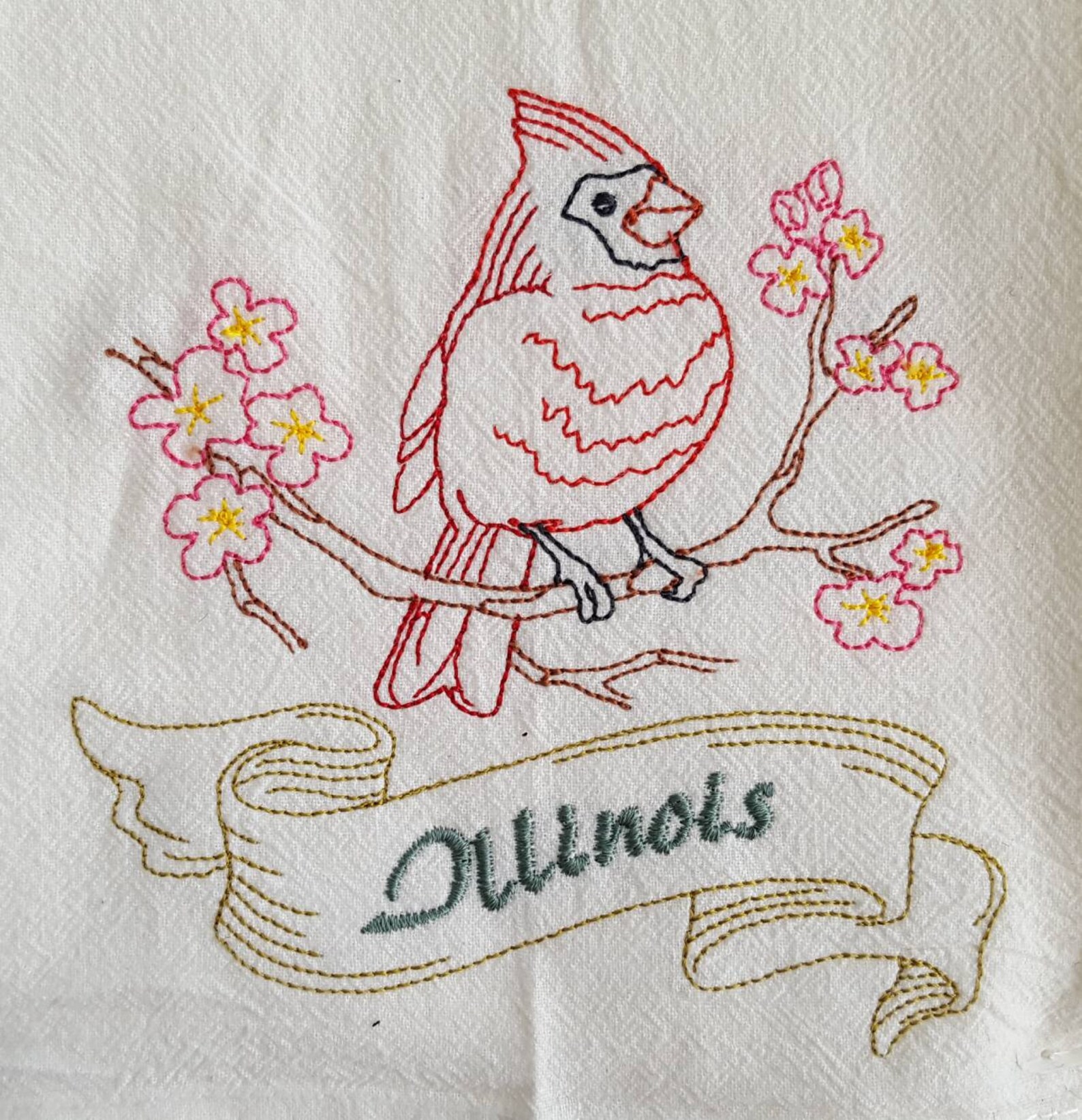 Illinois State Bird Cardinal OR State Flower Purple Violet | Etsy