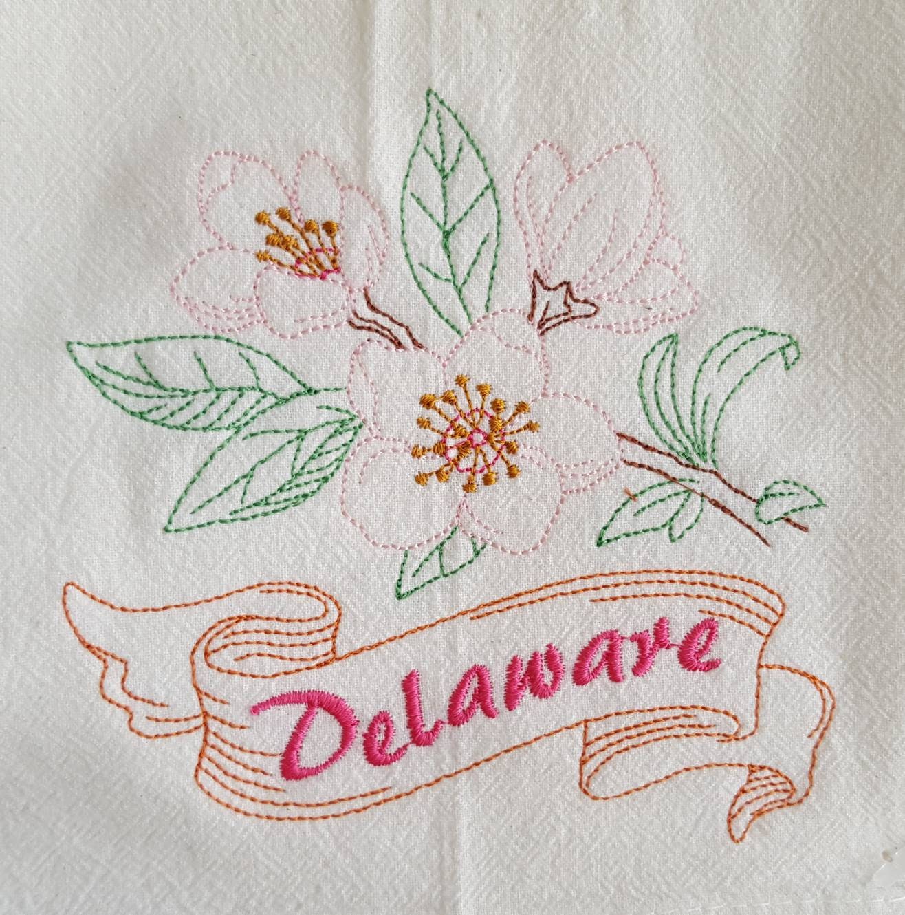 Delaware State Bird Blue Hen Chicken OR State Flower Peach | Etsy