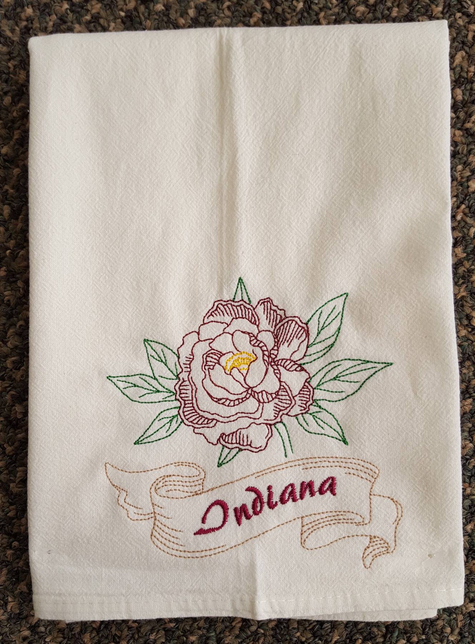 Indiana State Bird Cardinal OR State Flower Peony Machine - Etsy