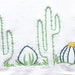 Blooming Cactus Embroidered Flour Sack Dish Towel - Etsy