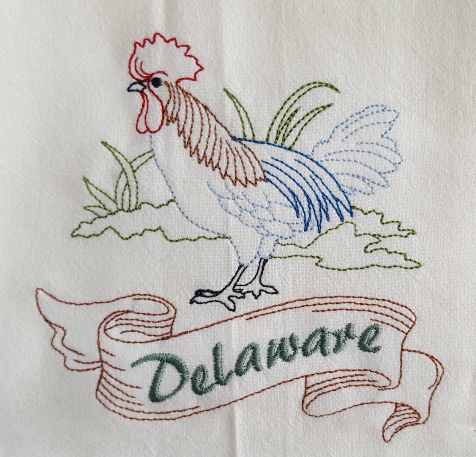 Delaware State Bird Blue Hen Chicken OR State Flower Peach Blossom ...