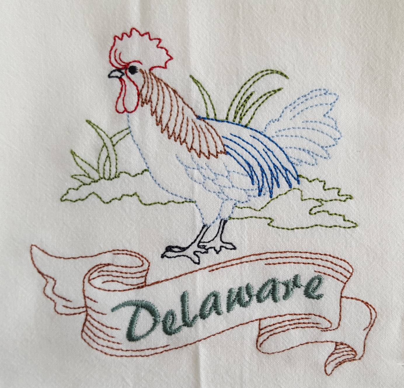 Delaware State Bird Blue Hen Chicken OR State Flower Peach | Etsy