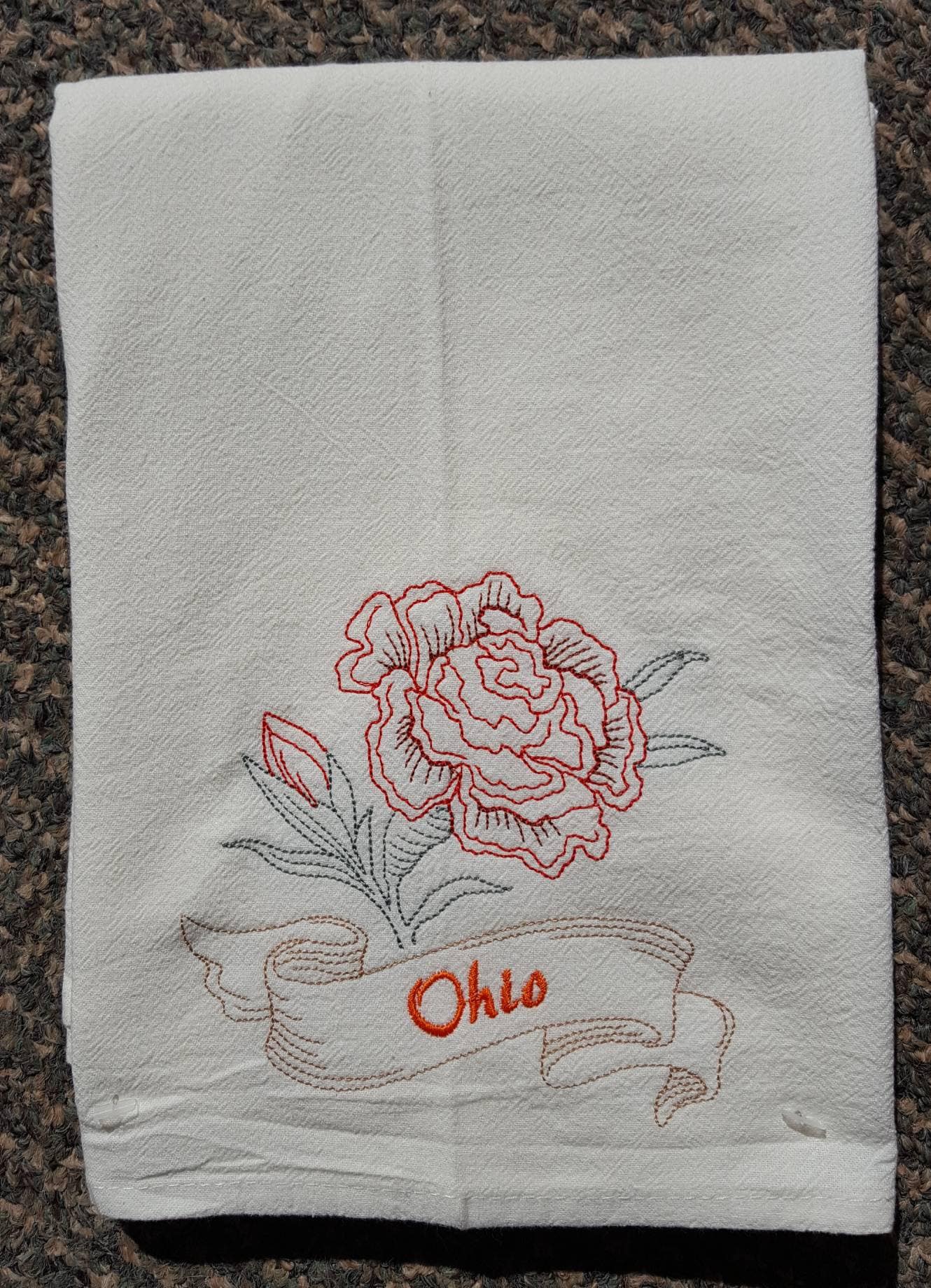 Ohio State Bird Cardinal OR State Flower Scarlet Carnation - Etsy