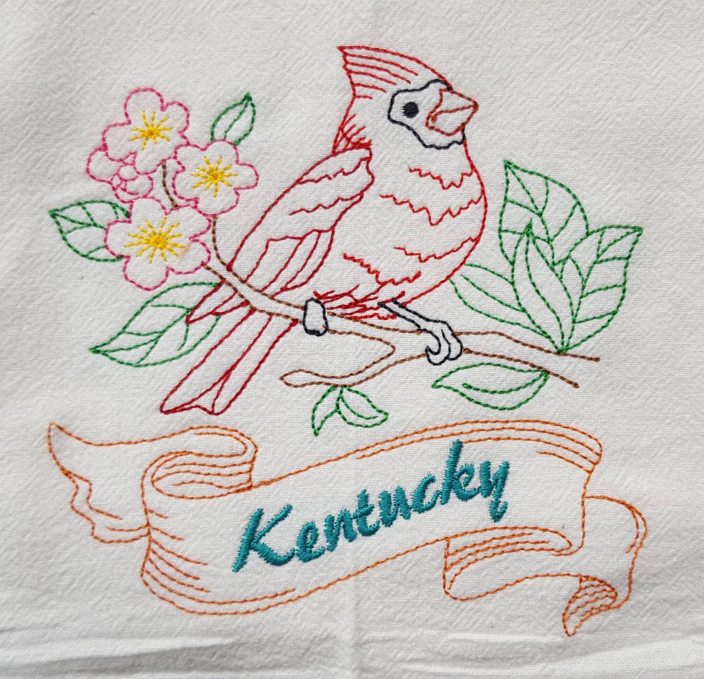 Kentucky State Bird Cardinal OR State Flower Goldenrod Machine ...
