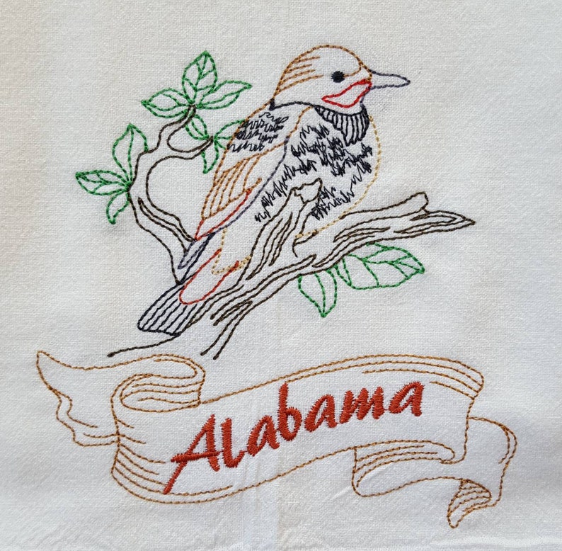 Alabama State Bird Yellowhammer & State Flower Camellia Flour | Etsy