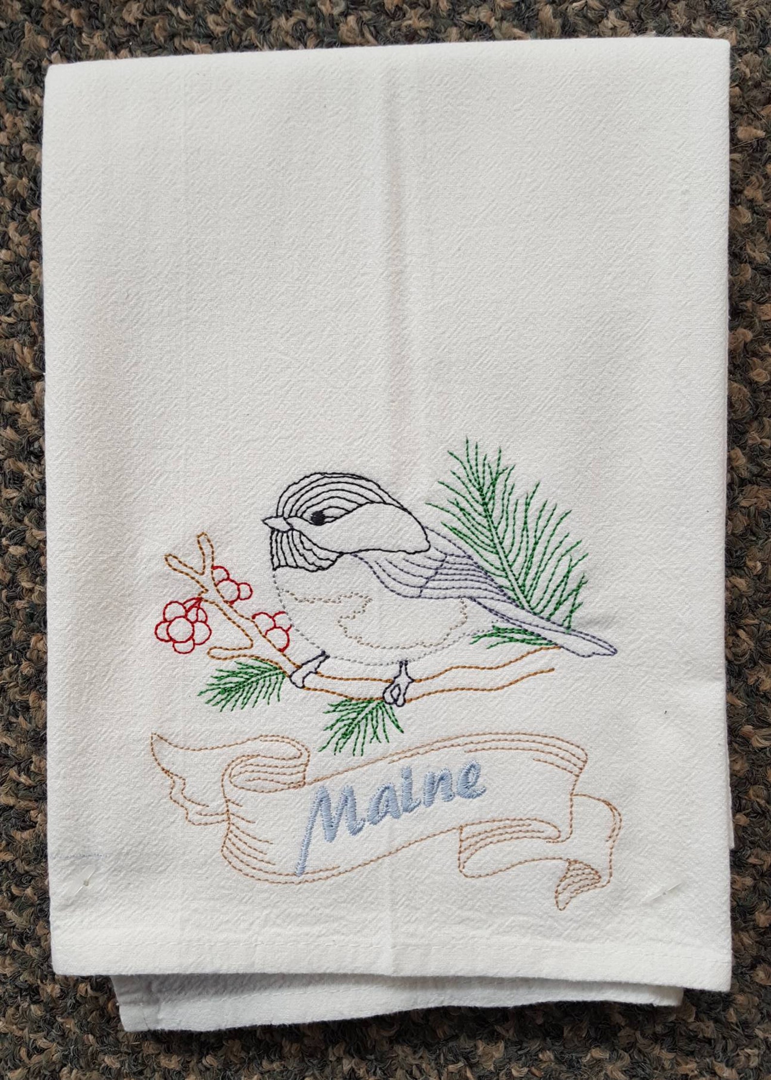 Maine State Bird Chickadee OR State Flower White Pine Cone and - Etsy