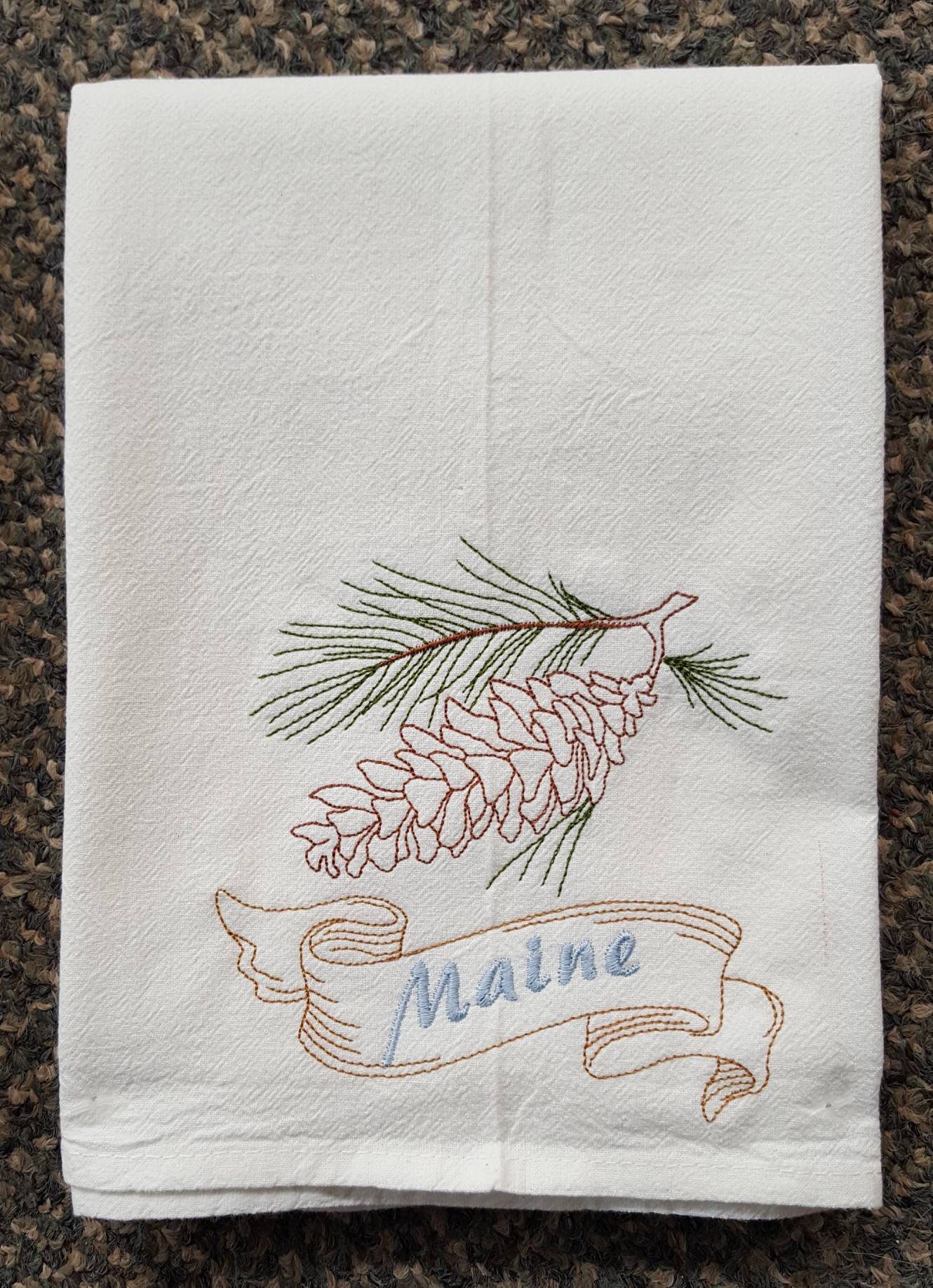 Maine State Bird Chickadee OR State Flower White Pine Cone and - Etsy