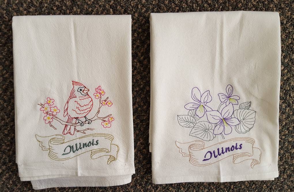 Illinois State Bird Cardinal OR State Flower Purple Violet - Etsy