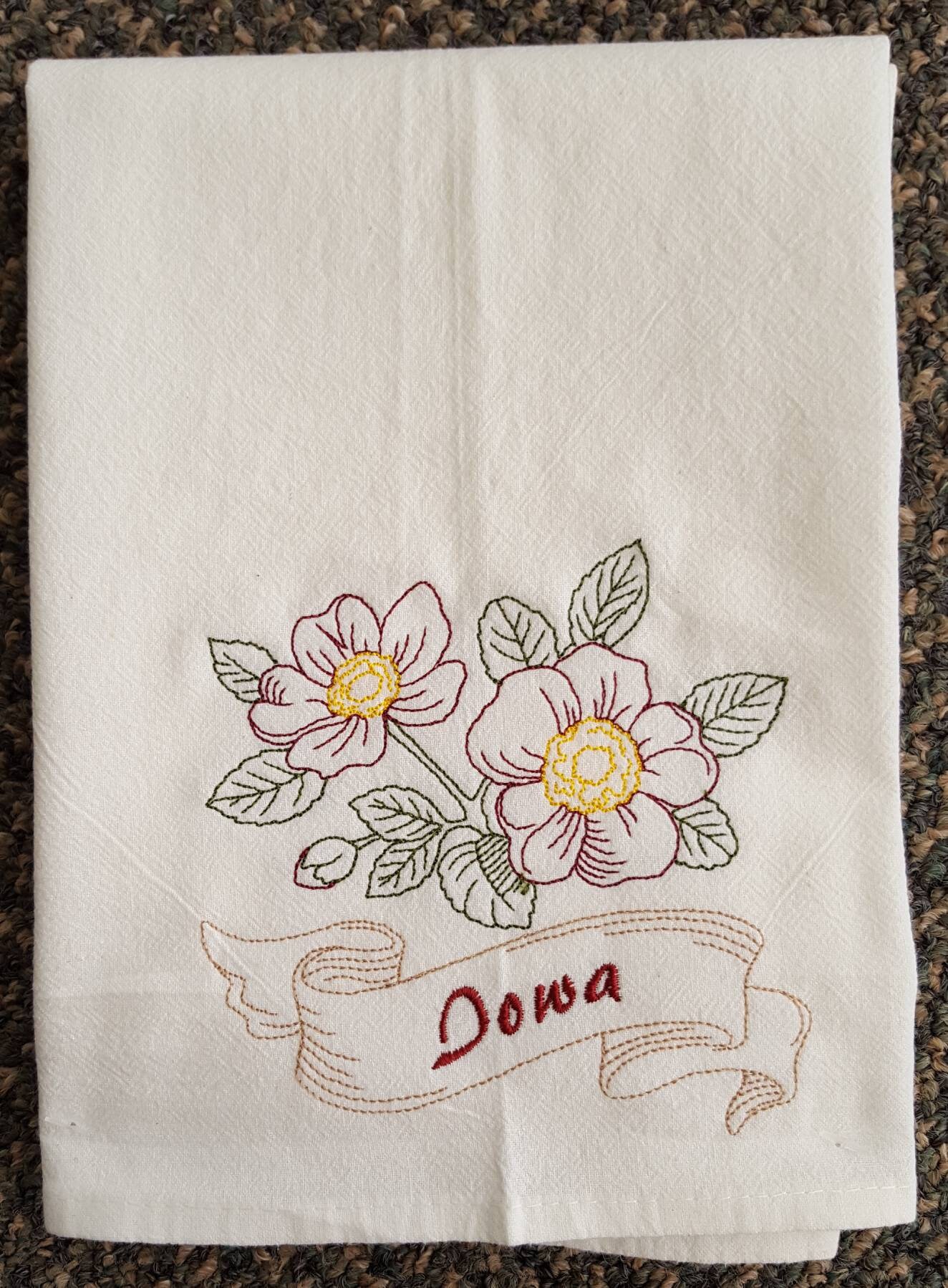 Iowa State Bird Eastern Goldfinch OR State Flower Prairie Rose Machine ...