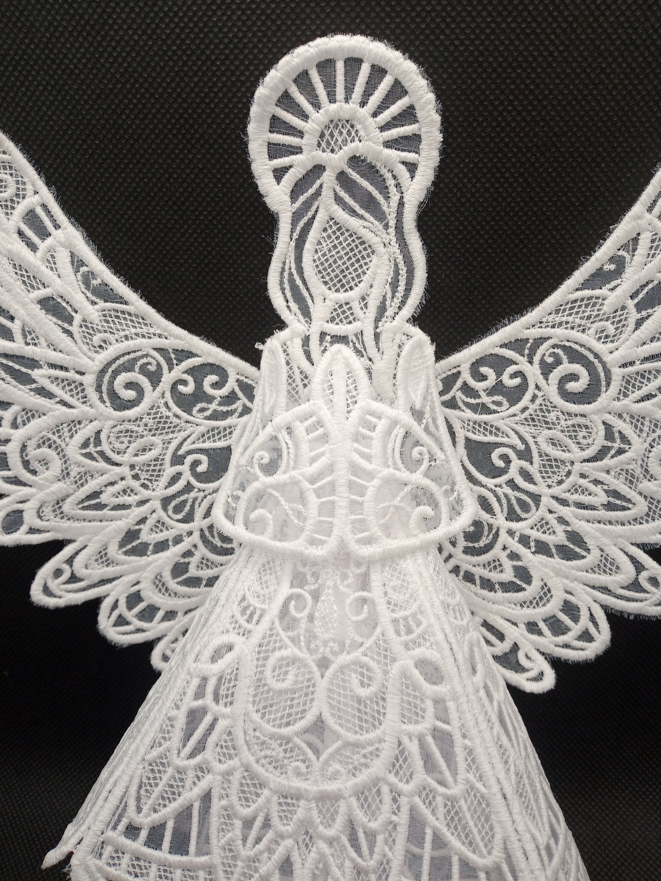 Large 3D Lace Angel Tree Topper | Etsy
