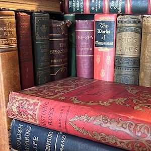 Authentic Vintage Books Beautiful for Decor Farmhouse Customizable ...