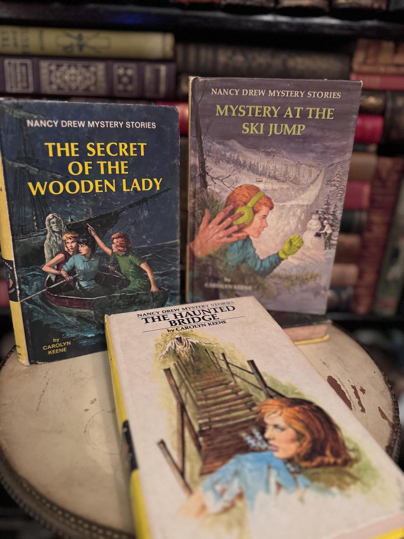 Vintage Nancy Drew Set of 4 Library Vintage Books Carolyn Keene Rare ...