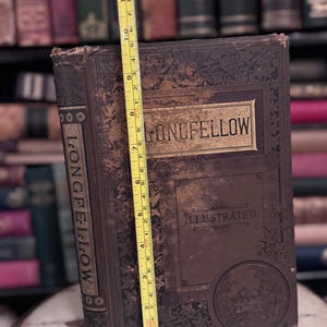 Longfellow Poetry Classic Antique Book Hardcover Gold Embossed ...